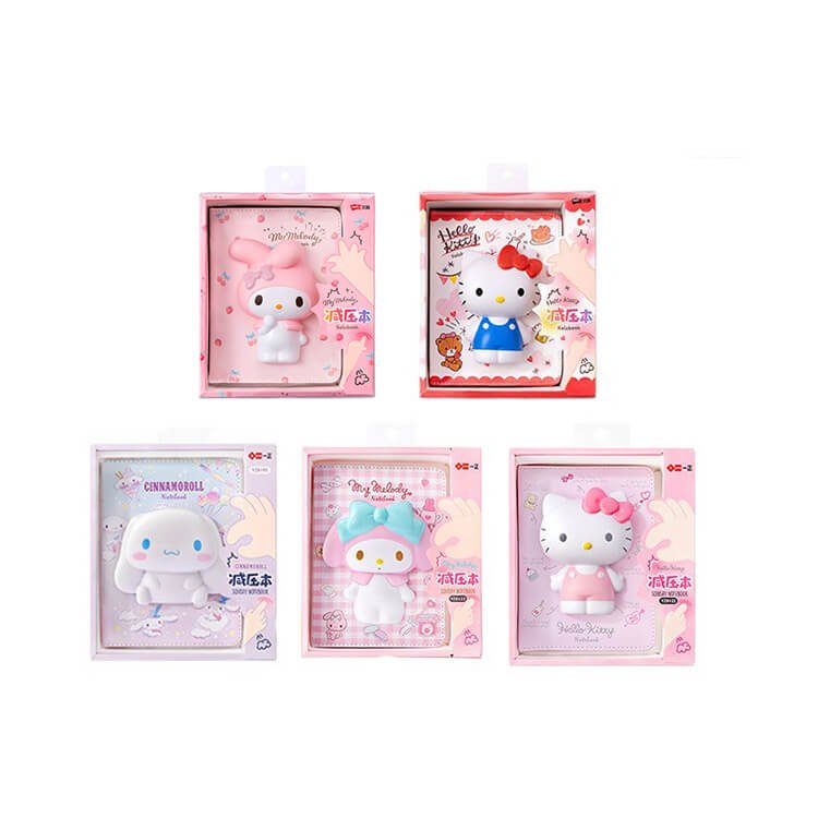 Adorable Kawaii Heart-Themed Notebook with 3D Stress-Relieving Cover ...