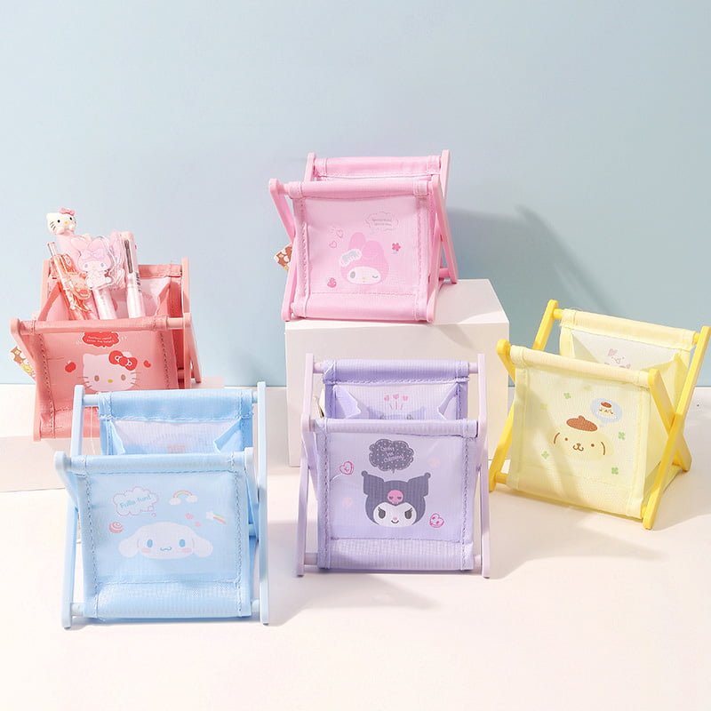 Cartoon Mini Desktop Folding Organizer Stand Cute Storage Box – Toki Finds