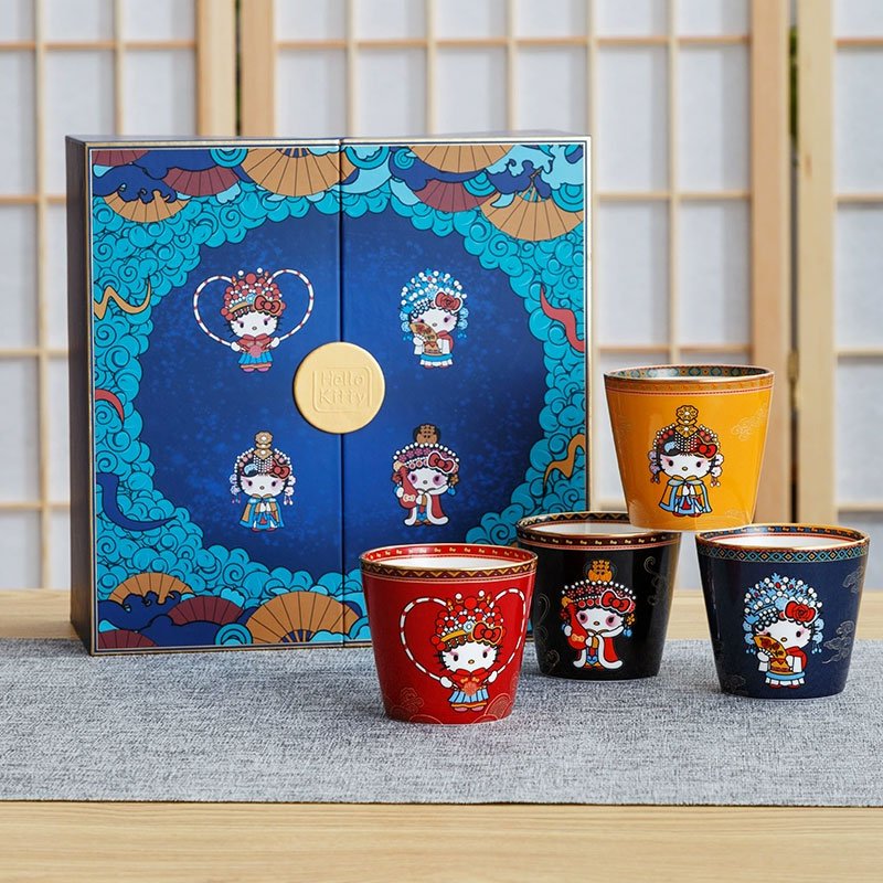 Hello Kitty Chinese Fusion Creative Bone China Cup Luxury Gift Box Set ...