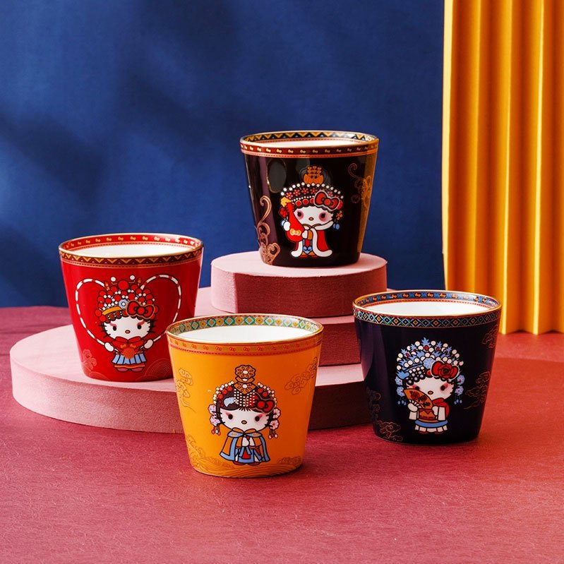 Hello Kitty Chinese Fusion Creative Bone China Cup Luxury Gift Box Set ...