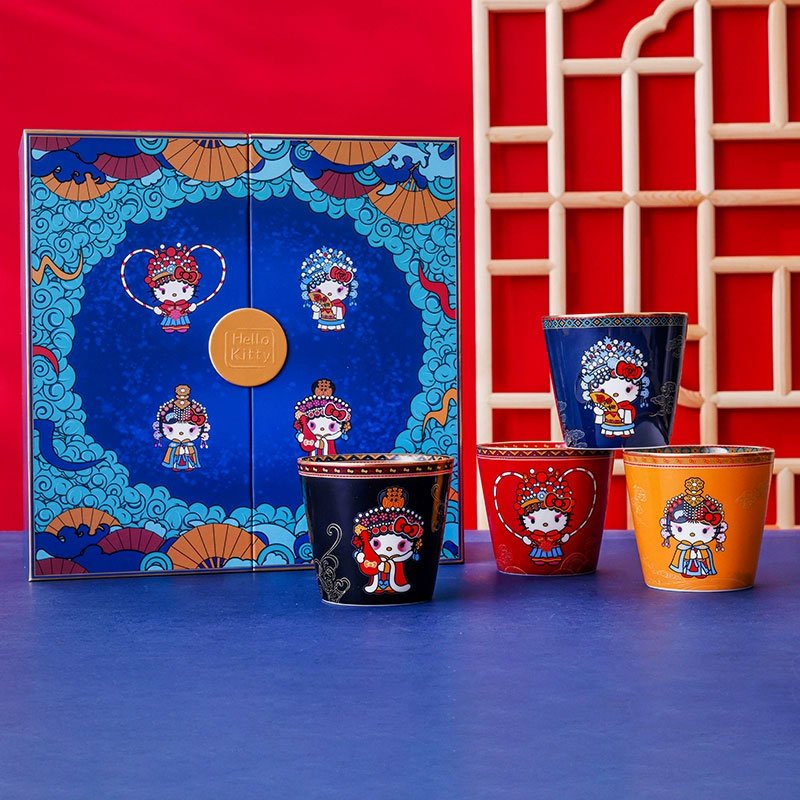Hello Kitty Chinese Fusion Creative Bone China Cup Luxury Gift Box Set ...