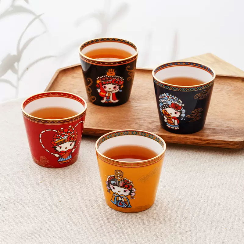 Hello Kitty Chinese Fusion Creative Bone China Cup Luxury Gift Box Set ...