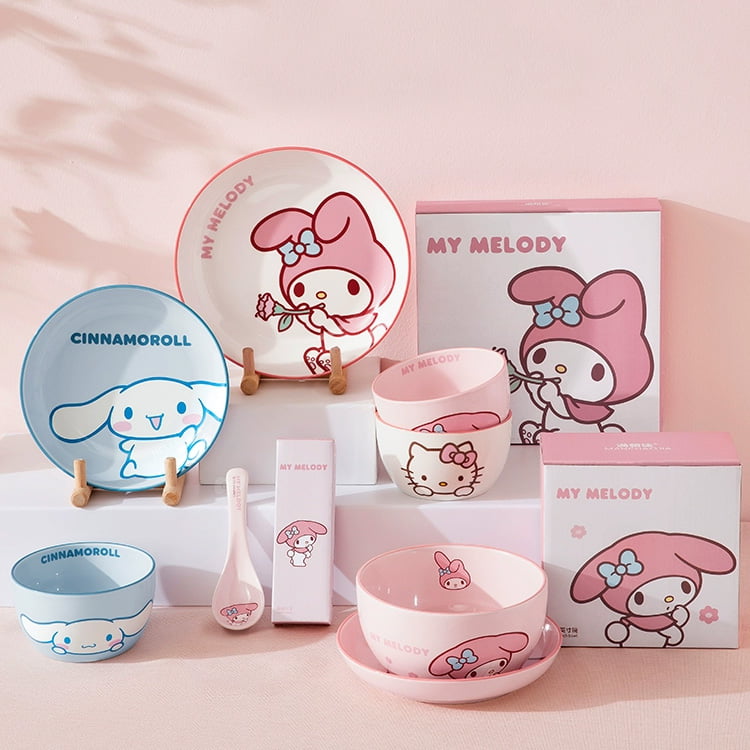 Kawaii Character Ceramic Dinnerware Set for Home Use – Toki Finds