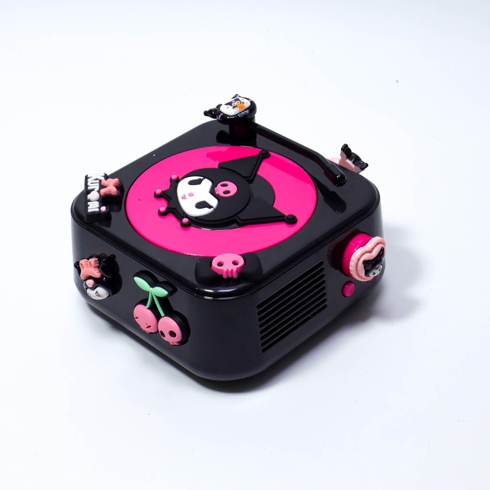 Kuromi DIY Mini Record vinyl Speaker Black And Pink With 12 3D Stickers ...