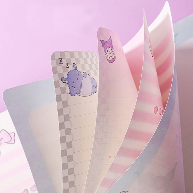 Kuromi Stress Relieving Magnetic Snap Notebook Cute Cartoon Notepad ...