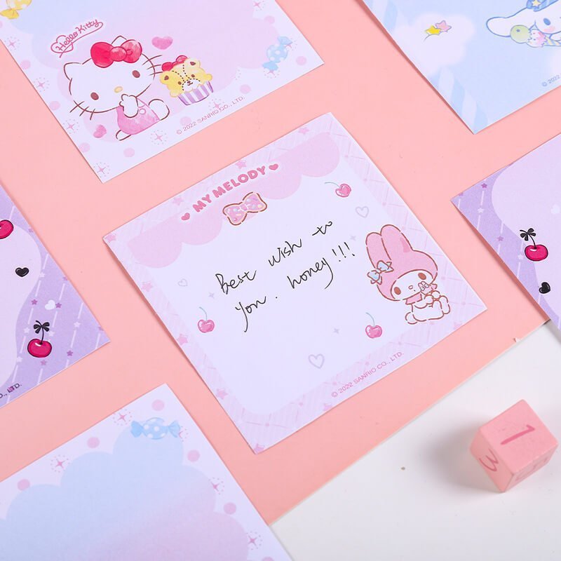 Sanrio Dessert Party Series Cute Playful Notepad Adhesive Sticky Notes ...