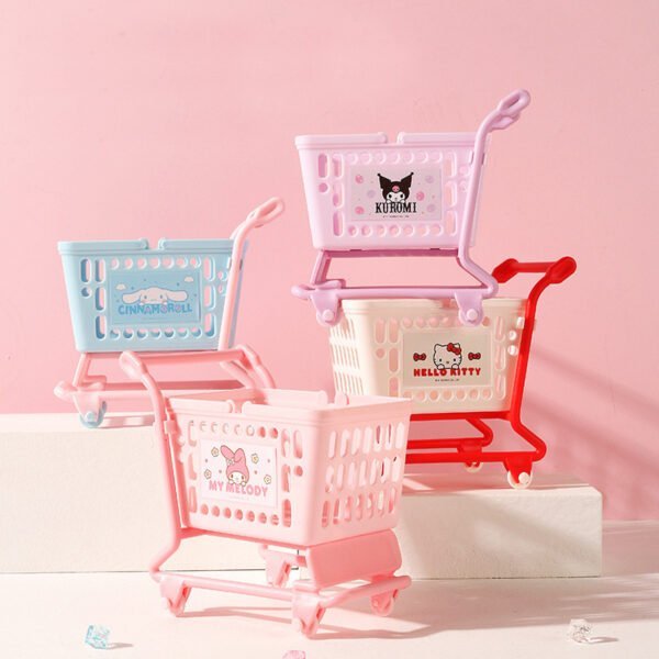 Mini Push Cart Storage Basket Adorable and Functional Collecting Box ...